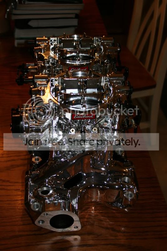 As promised Pictures of Edelbrock RPM Airgap Dual Quad Setup | Factory ...
