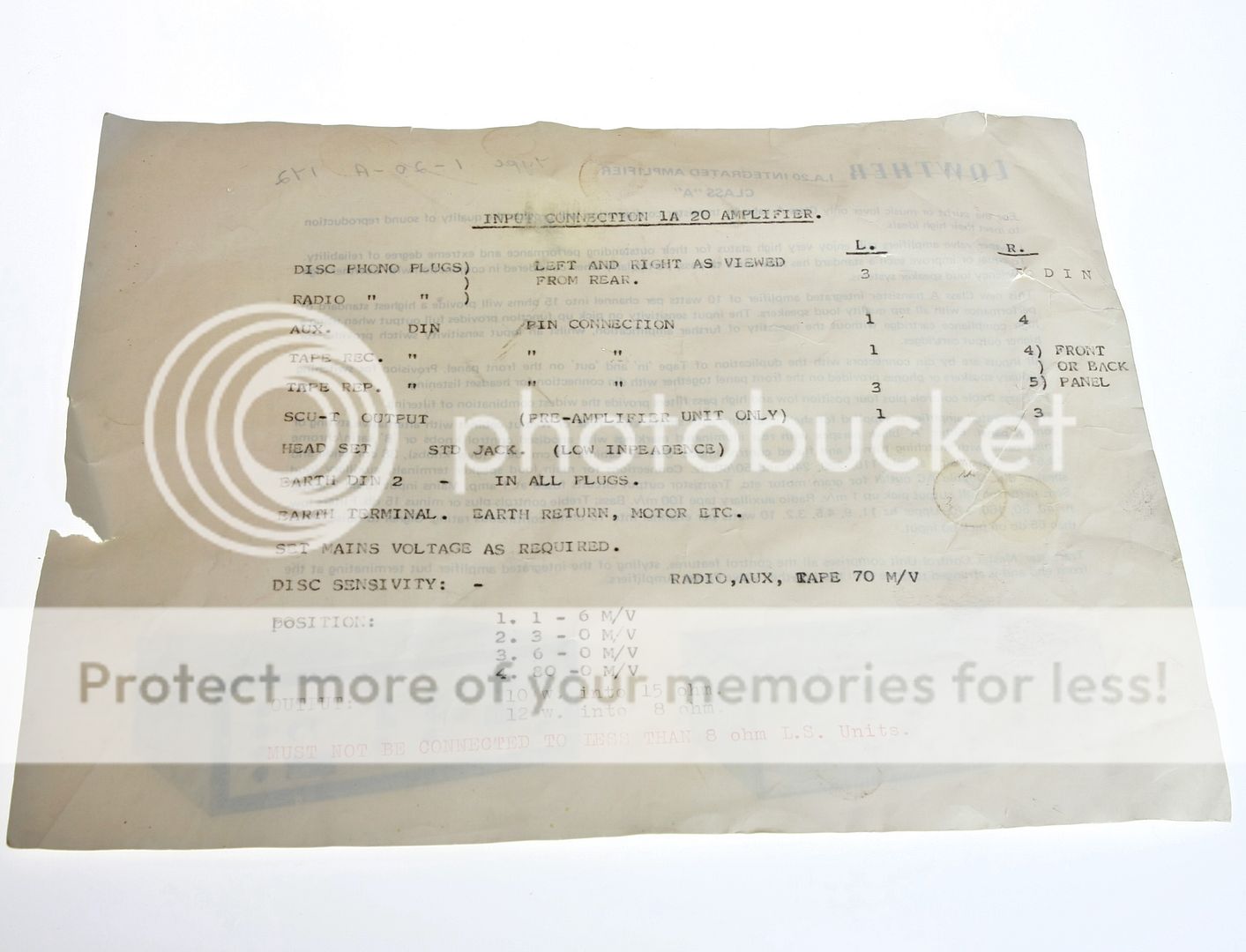 Lowther IA20 Class A integrated Amplifier BOXED Ivor Abelson design ...