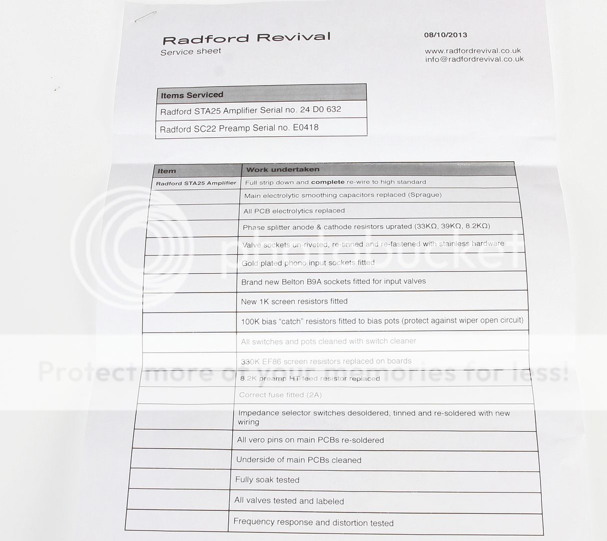 Radford STA 25 + SC22 PRE BOXED & Serviced By Radford Revival 1p start ...